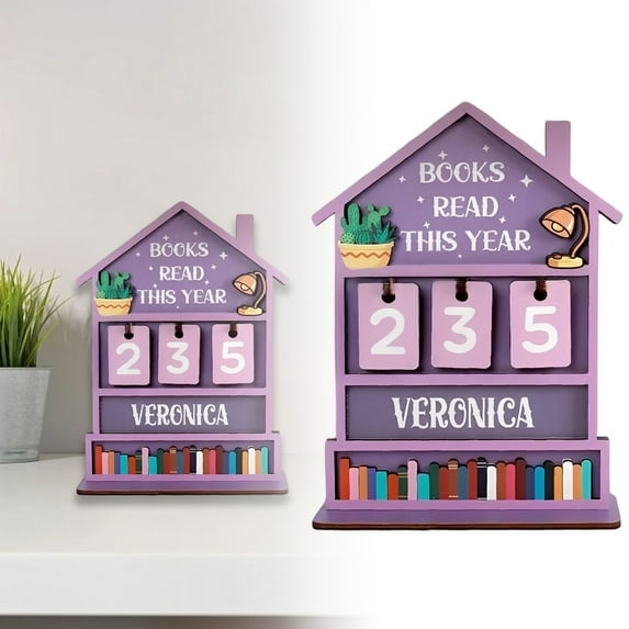 Books Read This Year Counter Sign, Personalized House Book Tracker ...
