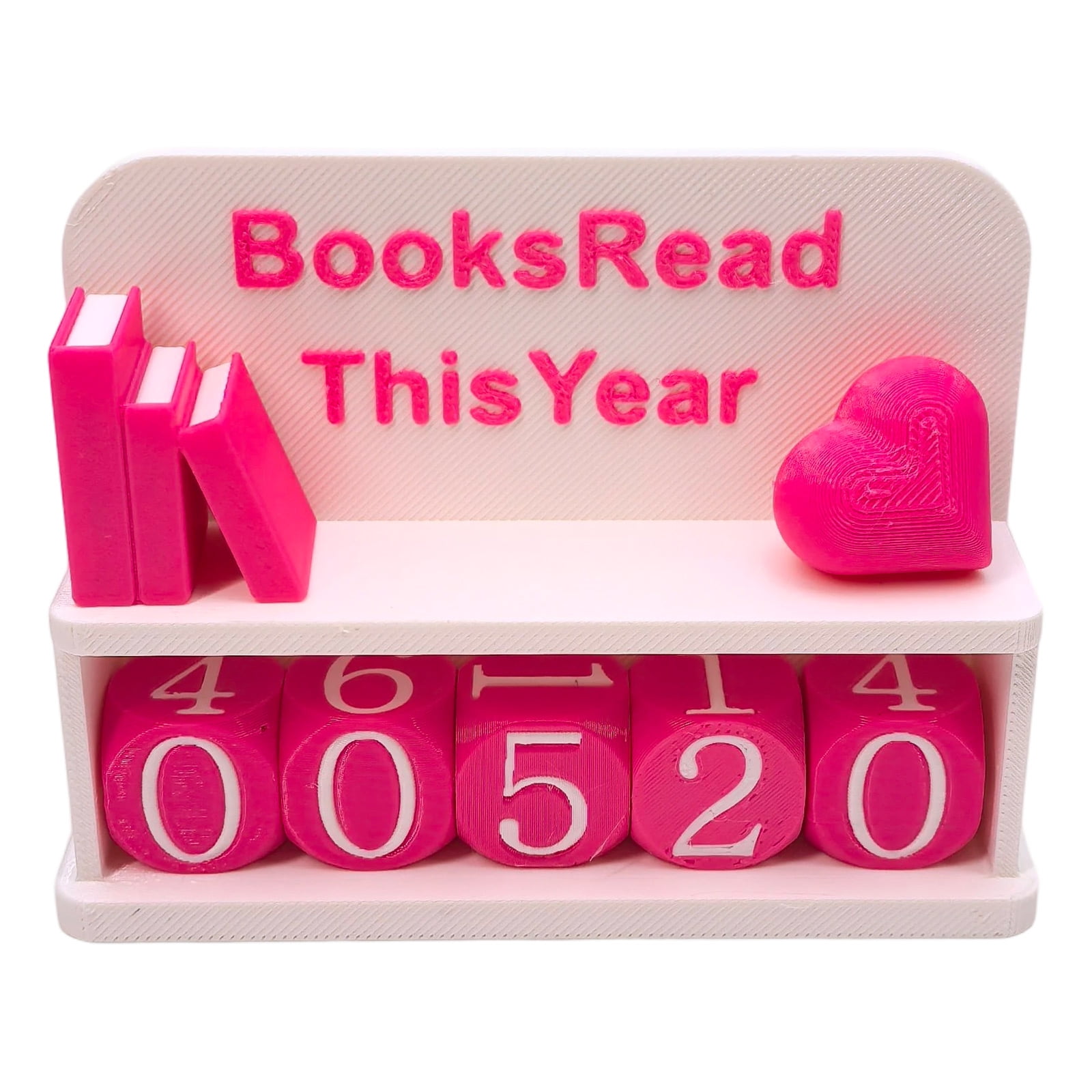 Books Read This Year Sign,3D Printed Books Read This Year Tracker ...