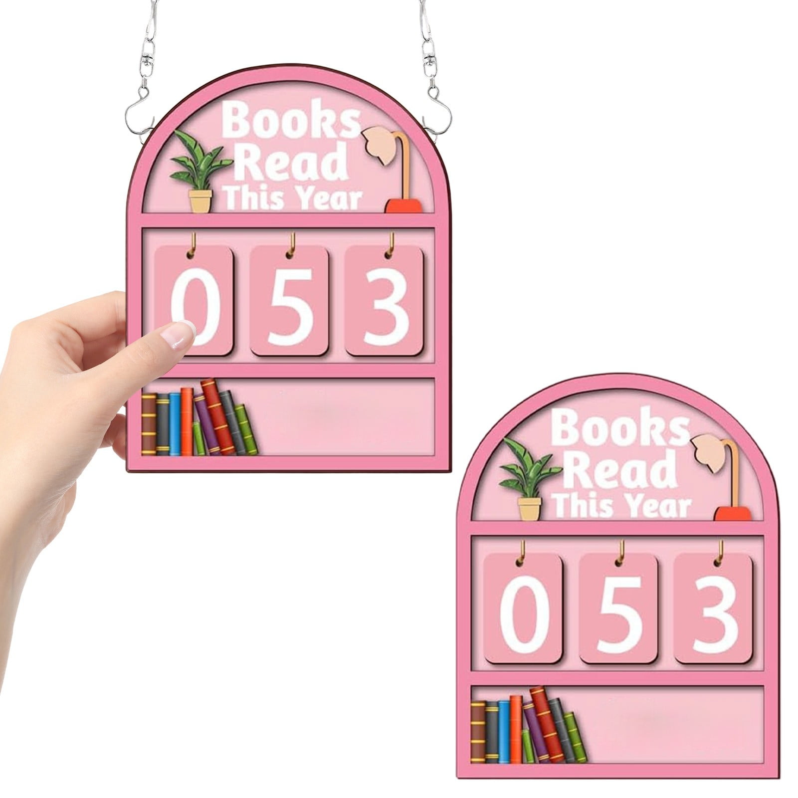Books Read This Year Tracker Sign – Book Counter Tracker for Home ...
