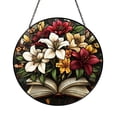 Books Stained Glass Suncatcher Window Hanging, Reading and Literature ...