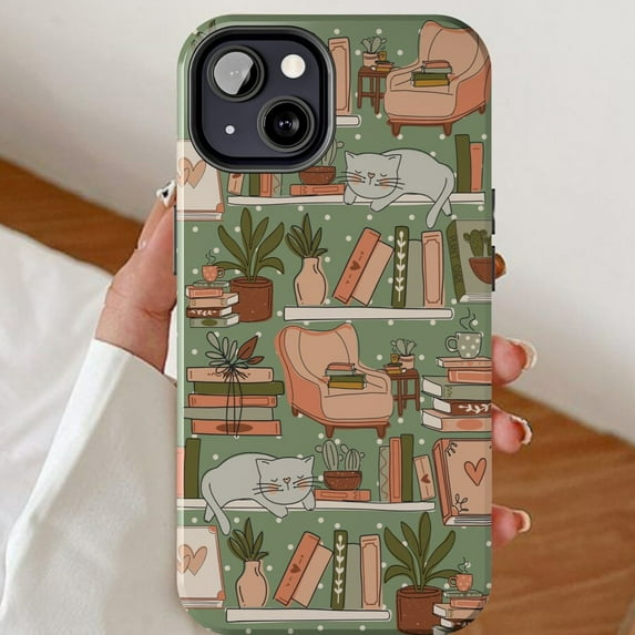 Books Themed with Cats for Bookworm and Librarians Phone Case 11 12 13 ...