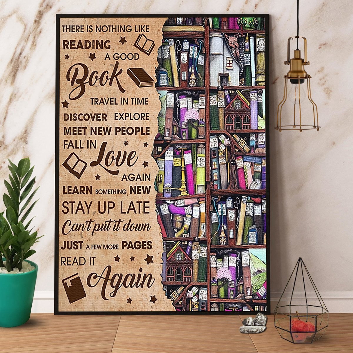Books There Is Nothing Like Reading Book Satin Poster Wall Art Decor 16 ...