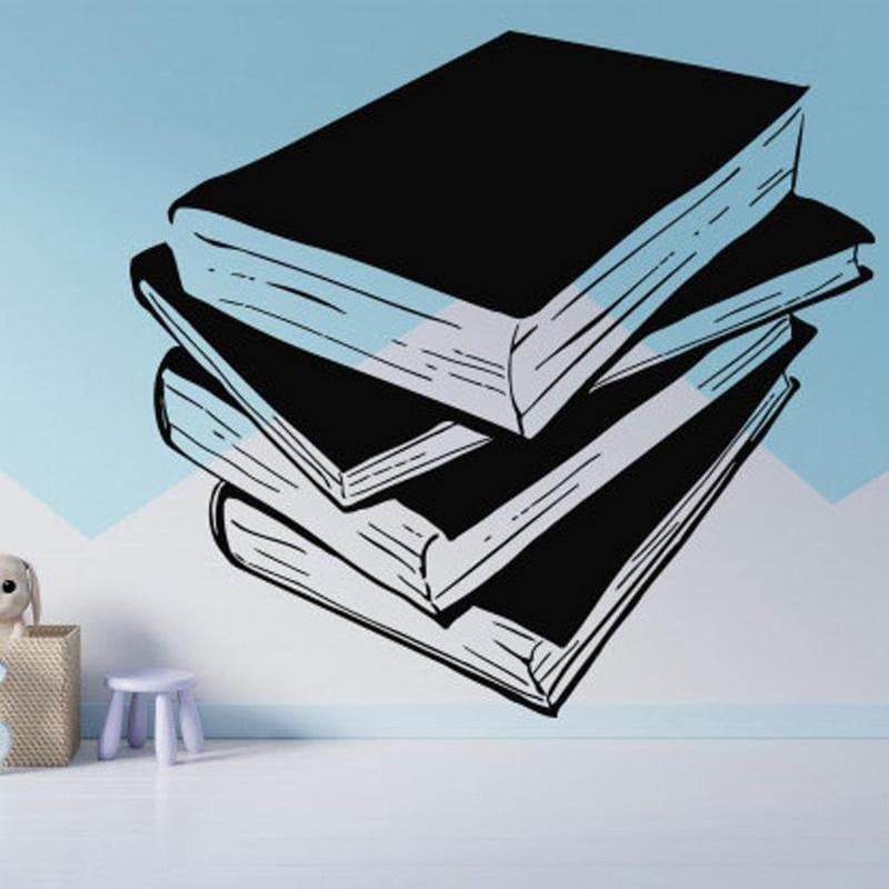Books Wall Decal Library Reading room Book store Education School Wall ...