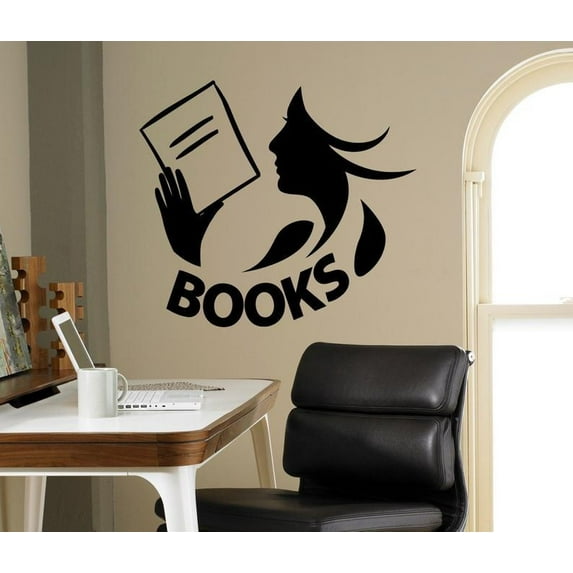 Books Wall Decal Vinyl Sticker Library School Classroom Home Interior ...