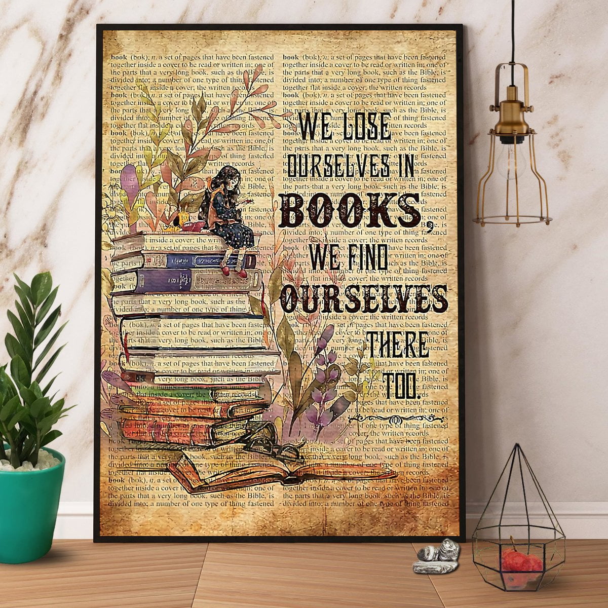 Books We Find Ourselves In Books Satin Poster Wall Art Decor 16 x 24 ...