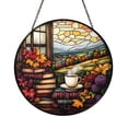 Books and Bloom Stained Glass Style Suncatcher, Literary Floral Window ...