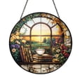 Books and Flowers Acrylic Faux Stained Glass Window Hanging - Walmart.com