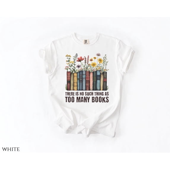 Books and Flowers T-Shirt, 90s Y2K Retro Graphic Tee, Booktok Readers ...