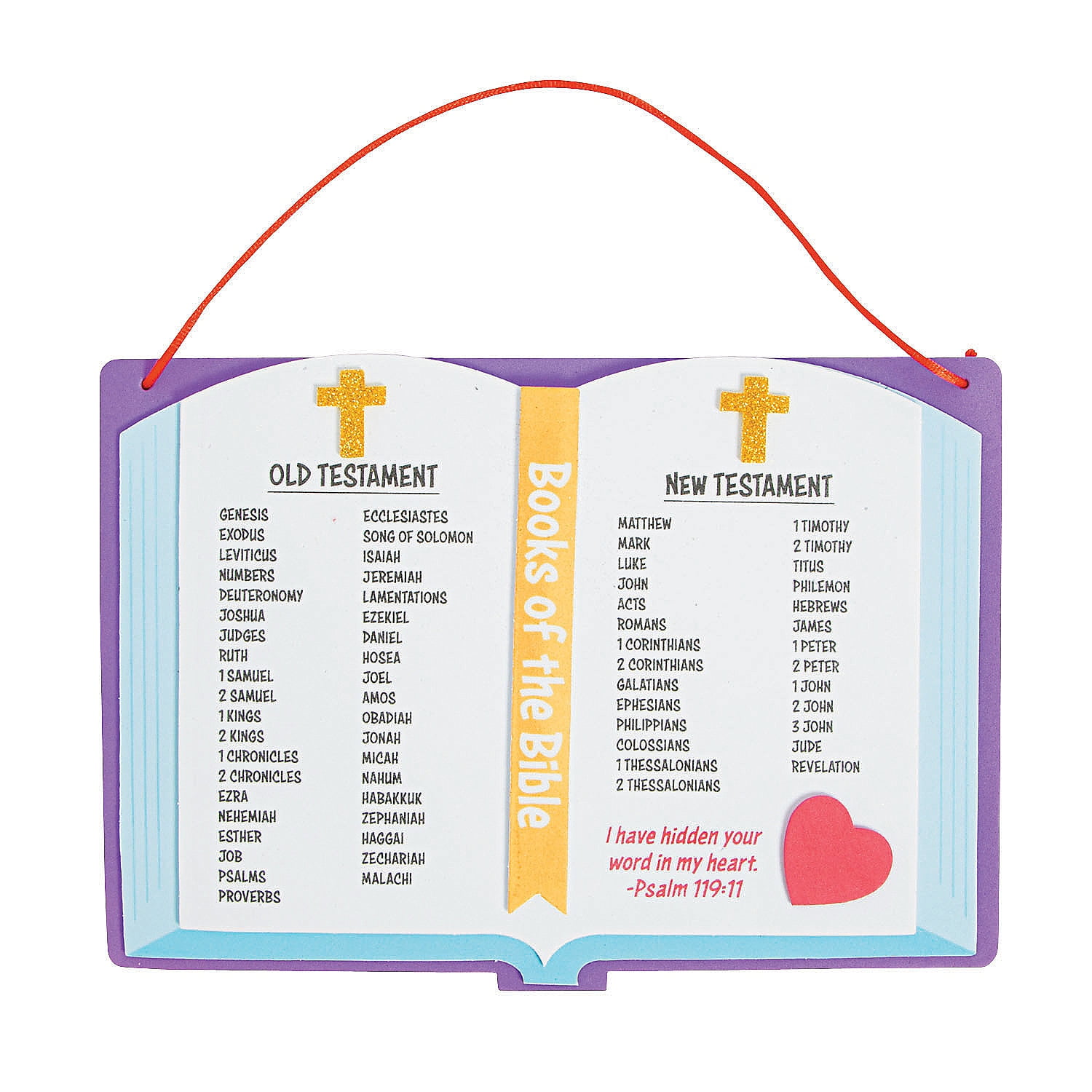 Books of the Bible Sign Craft Kit, Craft Kits, Sign Decoration Craft ...