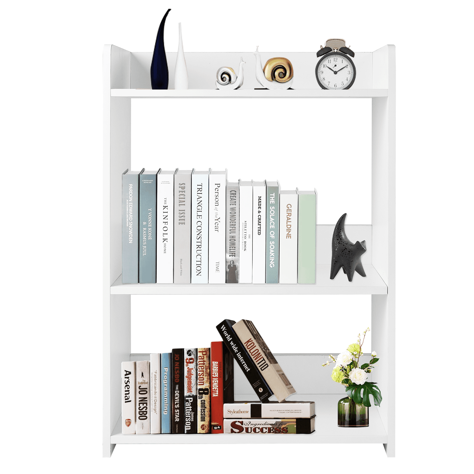 YEEZEE 3 Tier Bookshelves Storage Rack,Space Saving Open Bookshelf for ...
