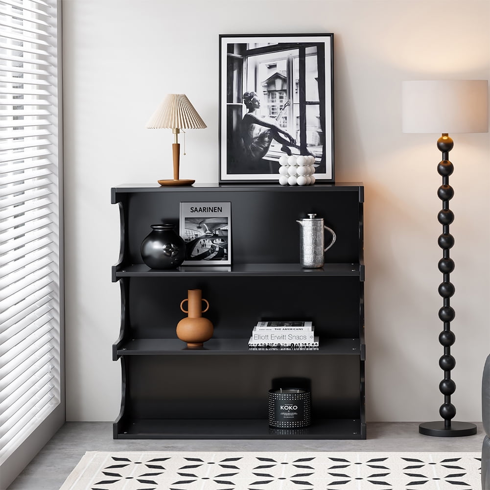 Bookshelf,36 Inches Wide 4-Tier Open Bookcase,Floor Standing Unit ...