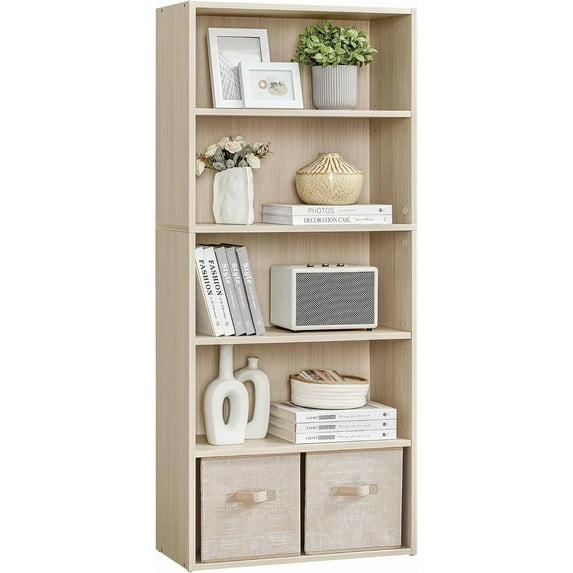 Bookshelf, 4-Tier Bookcase, Book Shelf, Open Storage Shelf, for Living ...