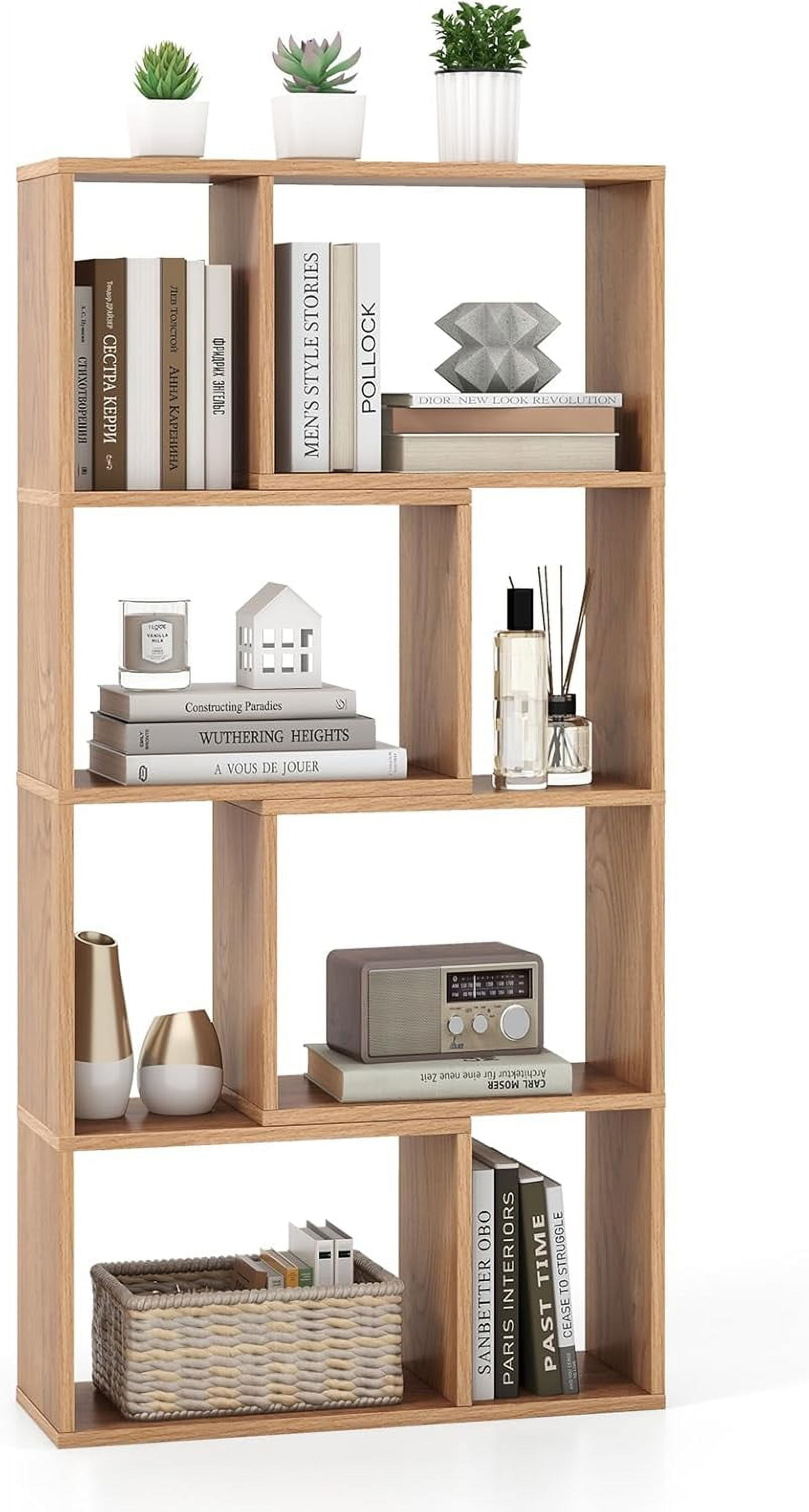 Bookshelf, 48’’ Tall Bookcase with 8 Cubes, Small Bookshelf with ...