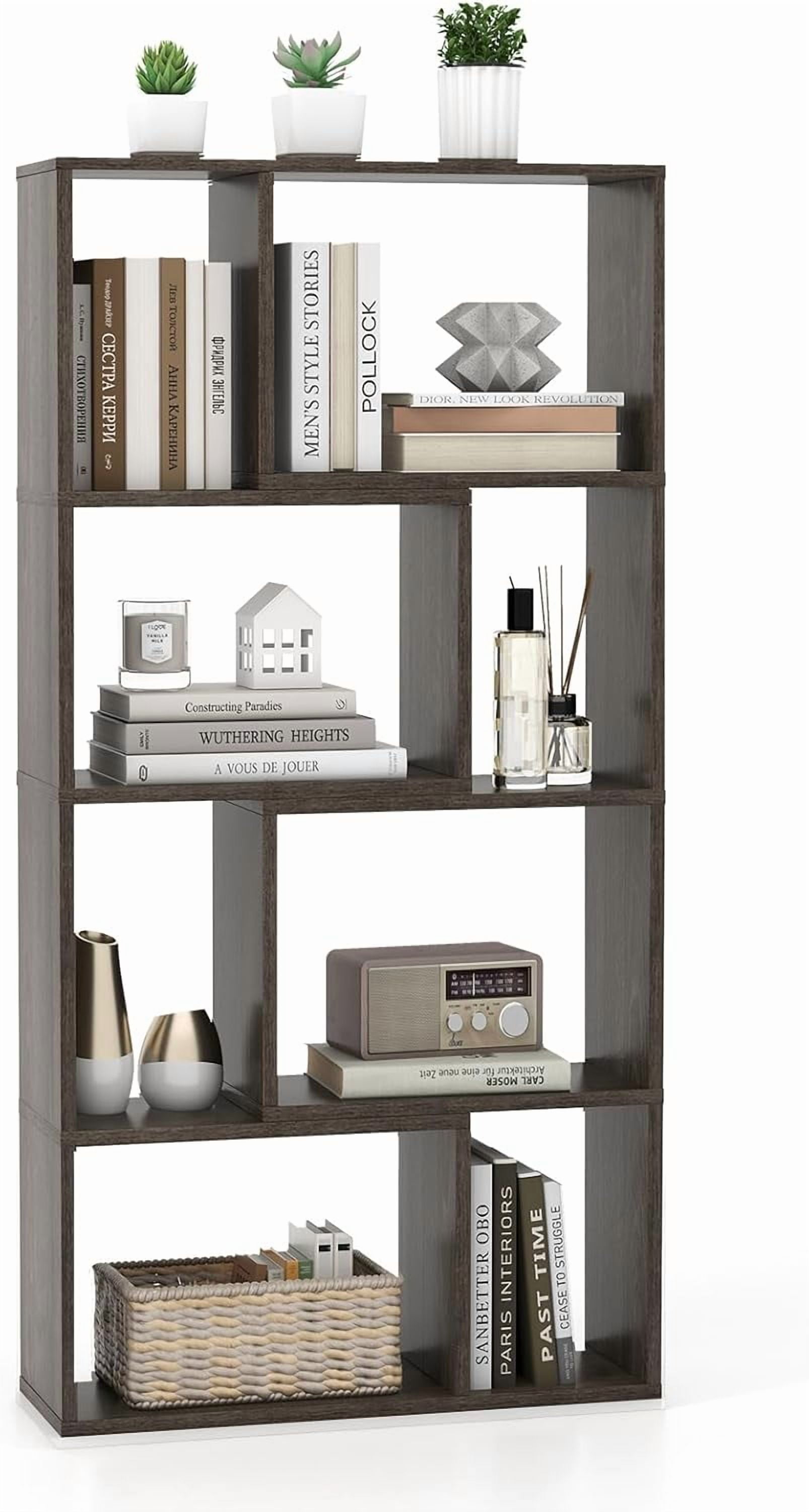 Bookshelf, 48’’ Tall Bookcase with 8 Cubes, Small Bookshelf with ...