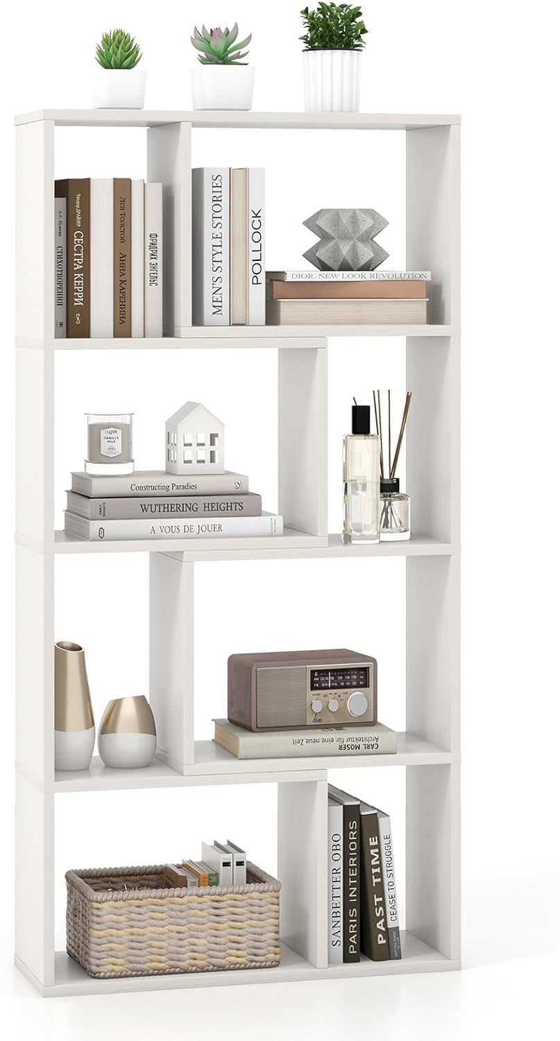 Bookshelf, 48’’ Tall Bookcase with 8 Cubes, Small Bookshelf with ...