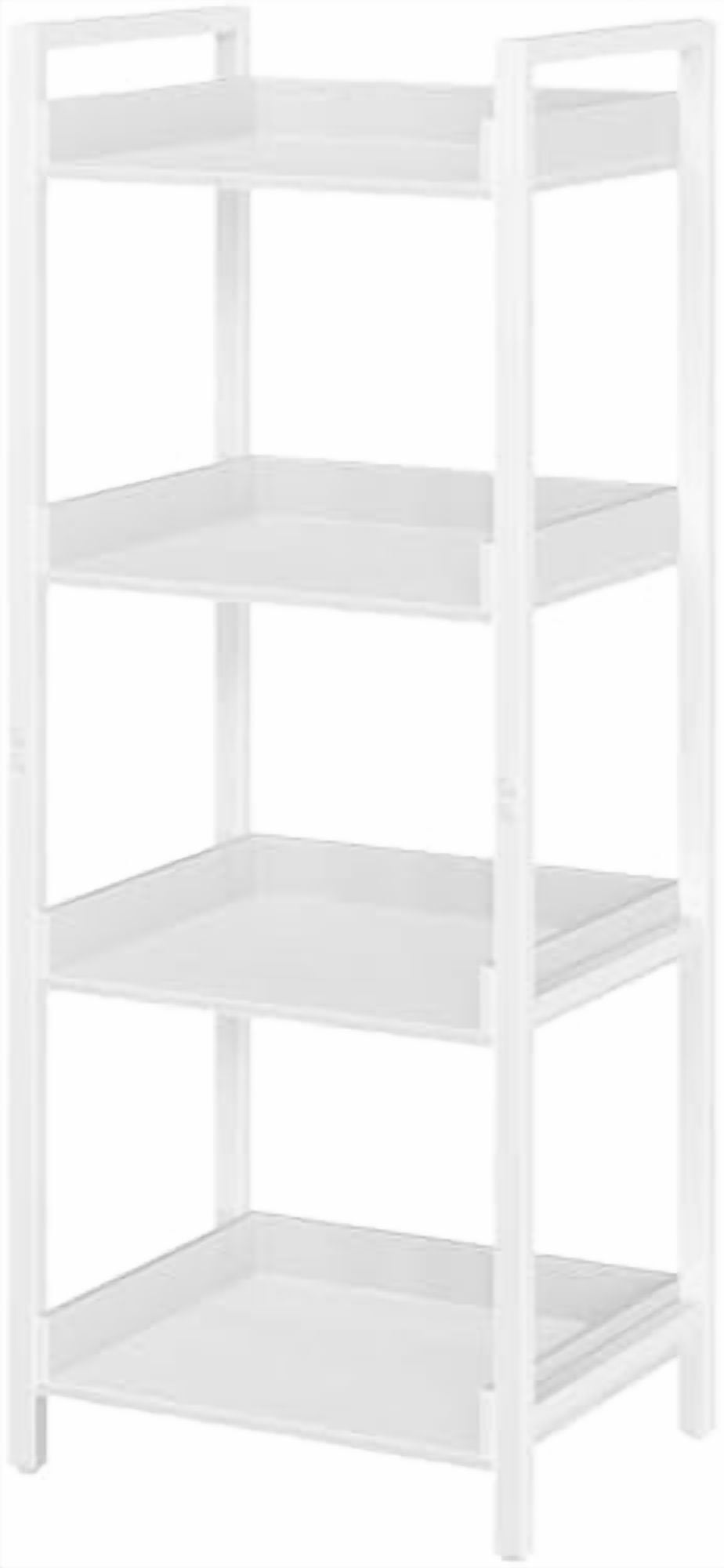 Bookshelf, 5-Tier Storage Rack, Narrow Corner Bookshelf, Display Wooden ...