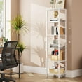 Bookshelf, 6-Tier Tall Book Shelf, Narrow Bookcase for Small Space, DIY ...