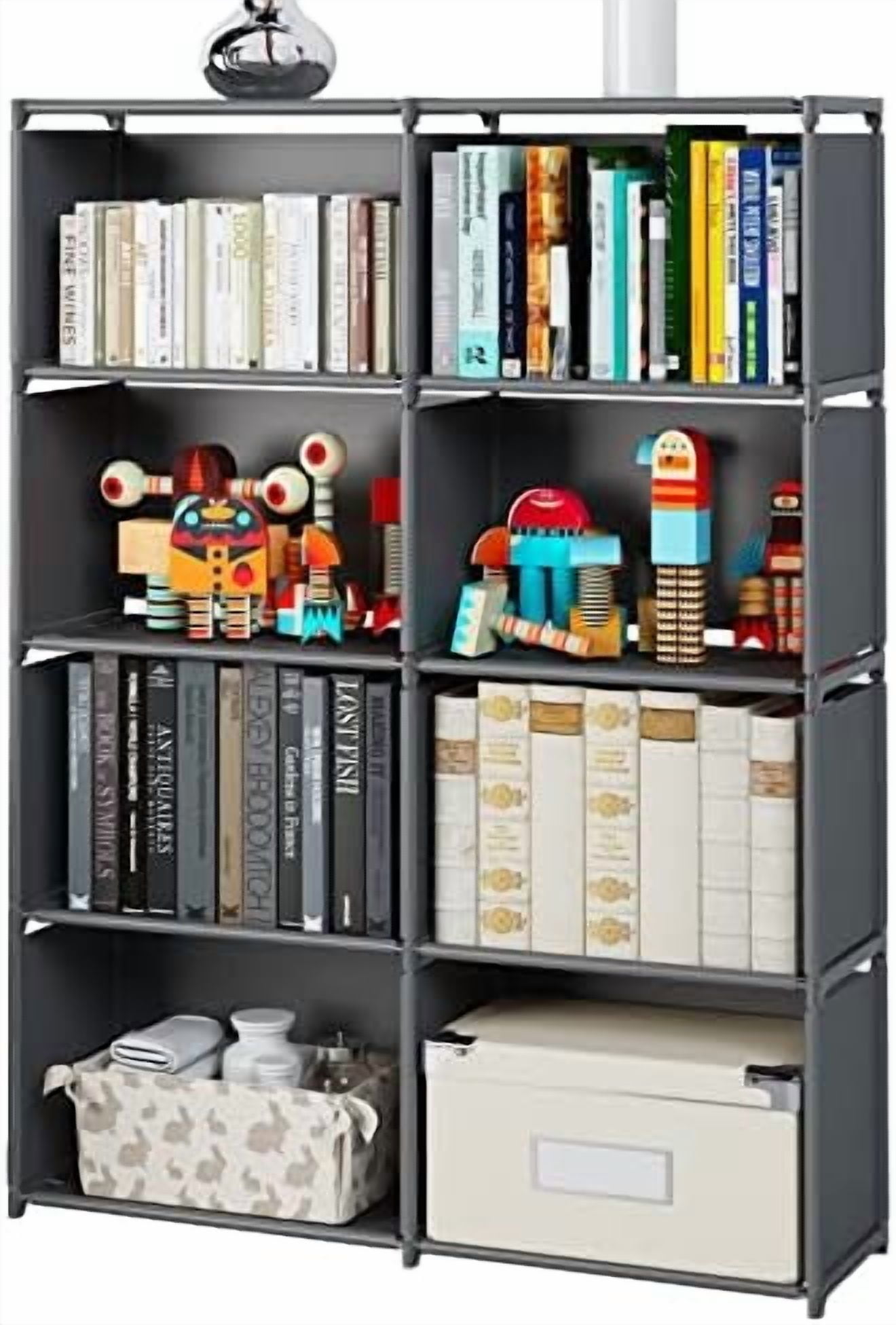 Bookshelf, Assembled Storage Rack, Bedroom Living Room Vertical Cabinet ...