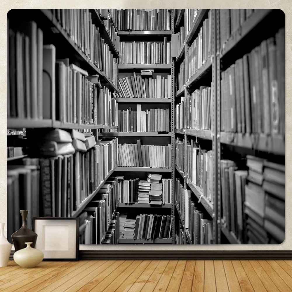 Bookshelf Background Cloth Large Size Home Art Tapestry Bohemian rative ...