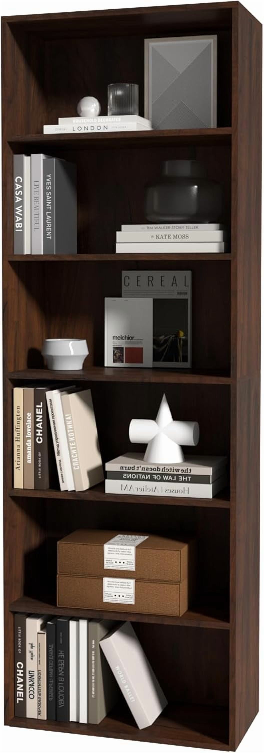 Bookshelf and Bookcase,6-Tier Bookshelf,Large Freestanding Bookshelf ...