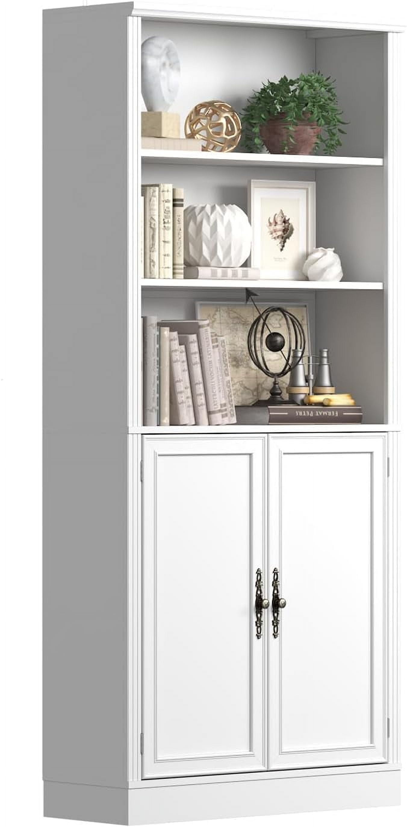 Bookshelf & Bookcase Set, Tiered Adjustable Storage Shelves, Book Shelf ...