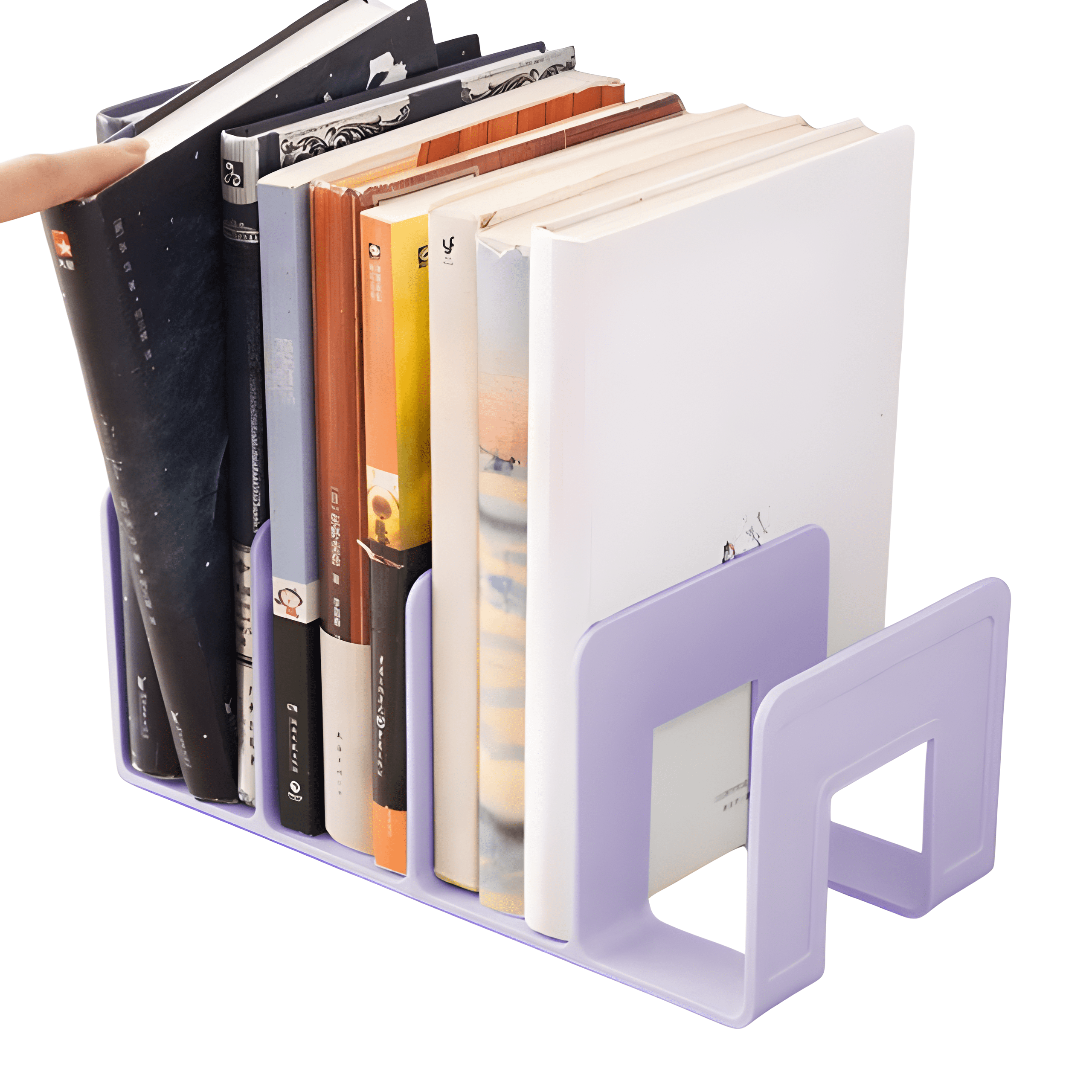 Bookshelf Bookstand Desktop Organizer Large | Plastic Storage Baffle ...