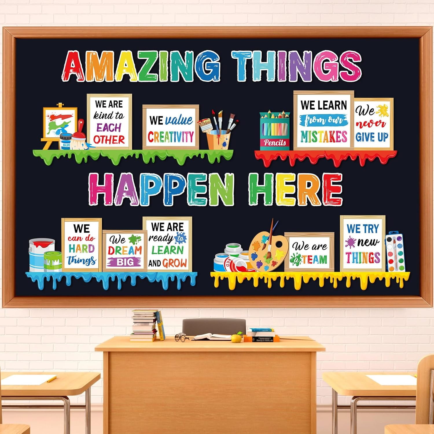 Bookshelf Bulletin Board Set Motivational Classroom Decor Reading ...