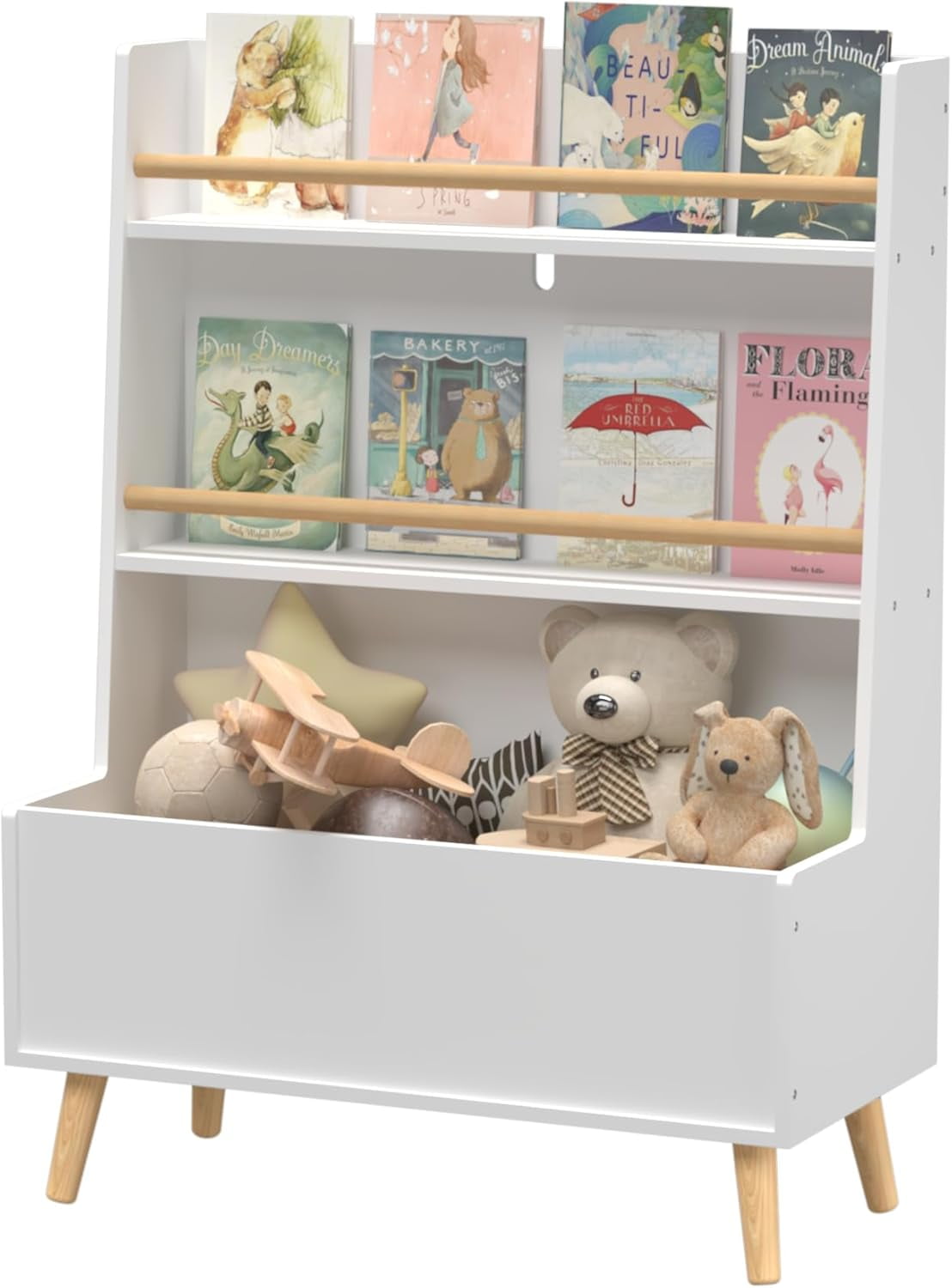 Bookshelf, Children's Book and Toy Display Rack, Toy Storage Cabinet ...