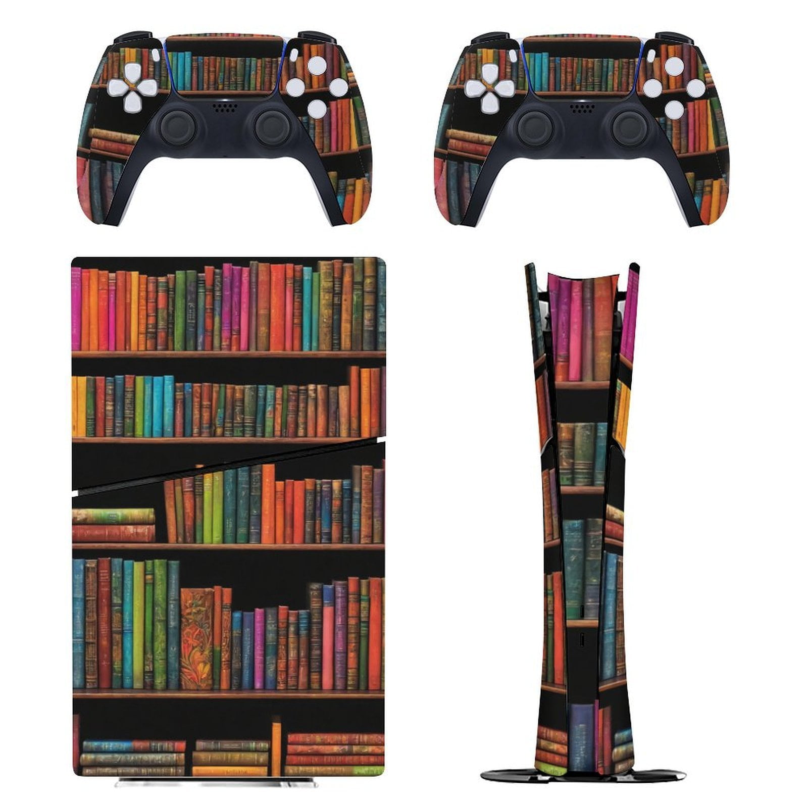Bookshelf Console Skin Bundle for PS5 Pro Slim Disc & Digital / PS4 ...