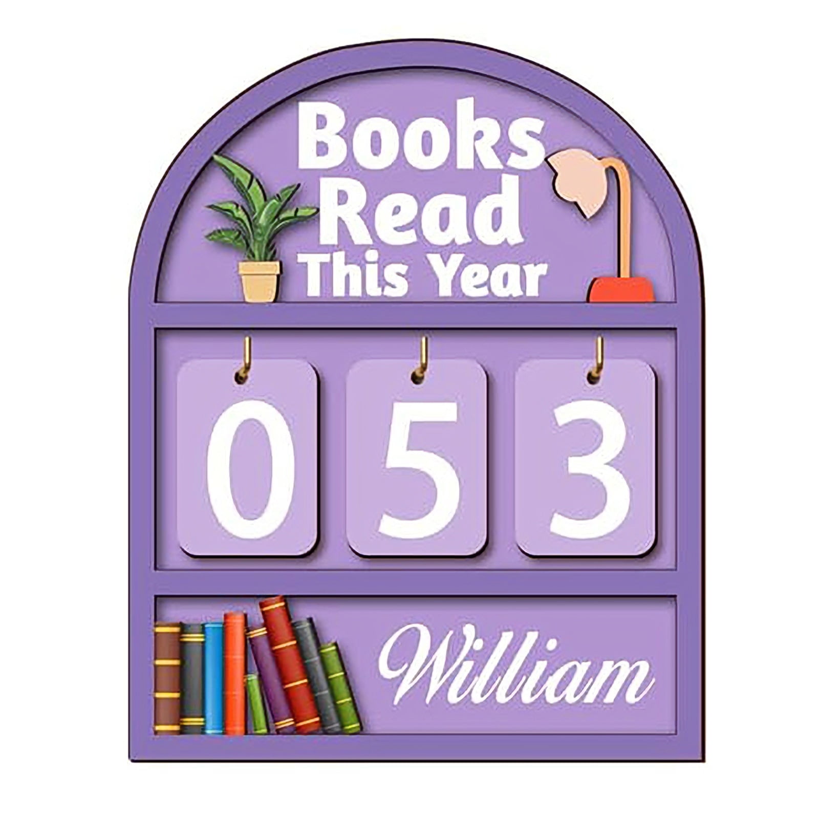 Bookshelf Counter Large Digits Display for Date Information Natural ...
