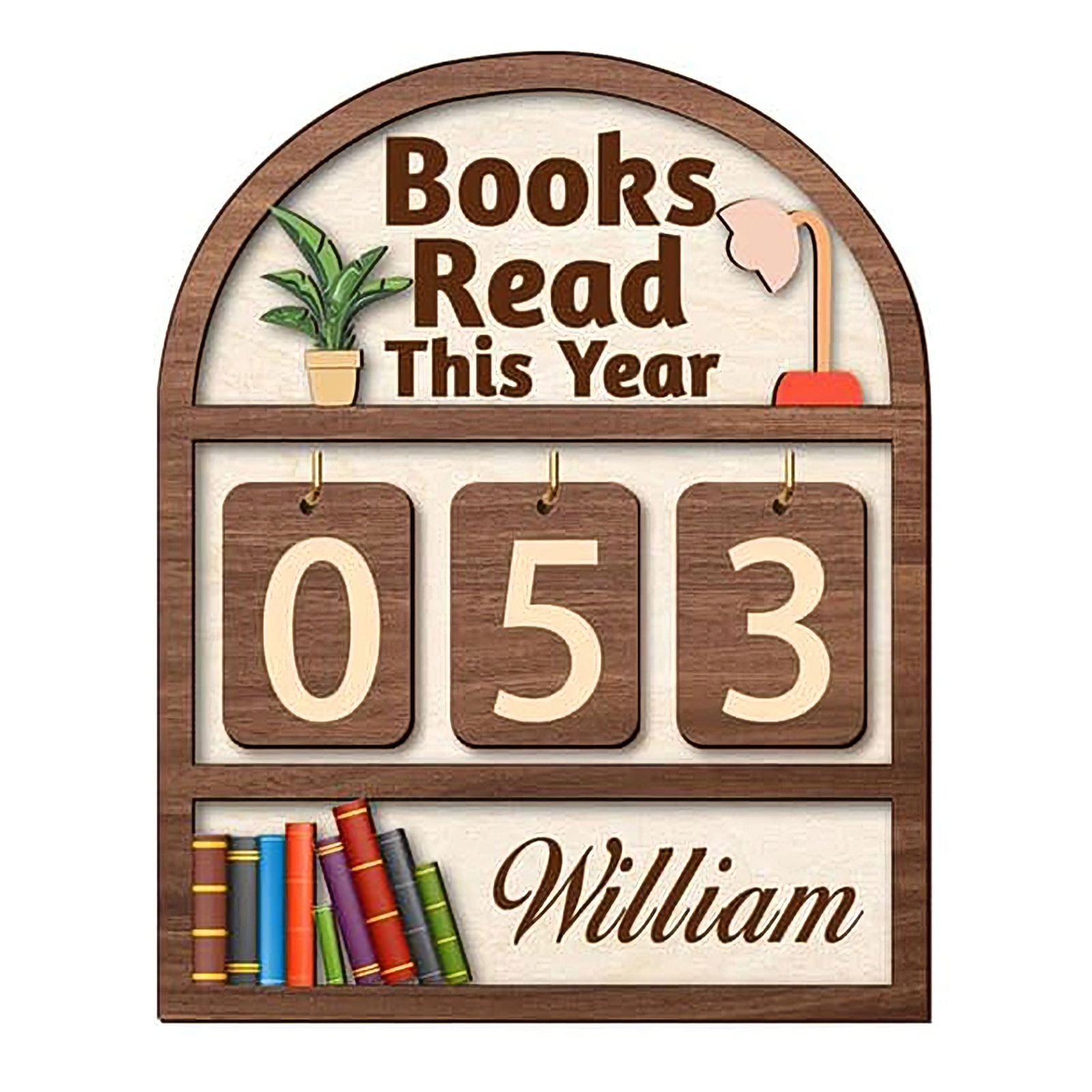 Bookshelf Counter Large Digits Display for Date Information Natural ...