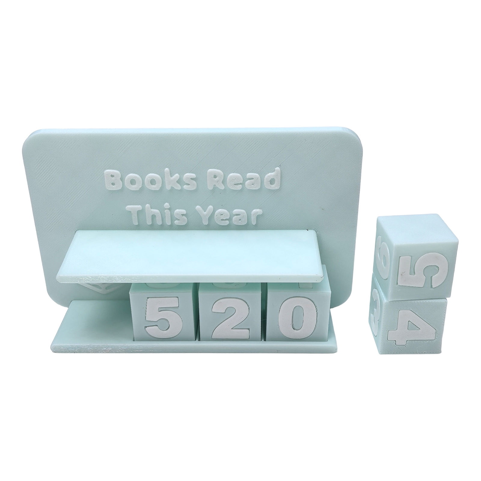 Bookshelf Decor Book Read This Year Counter, Book Reading Reading Tracker,3D Printing Counter ...