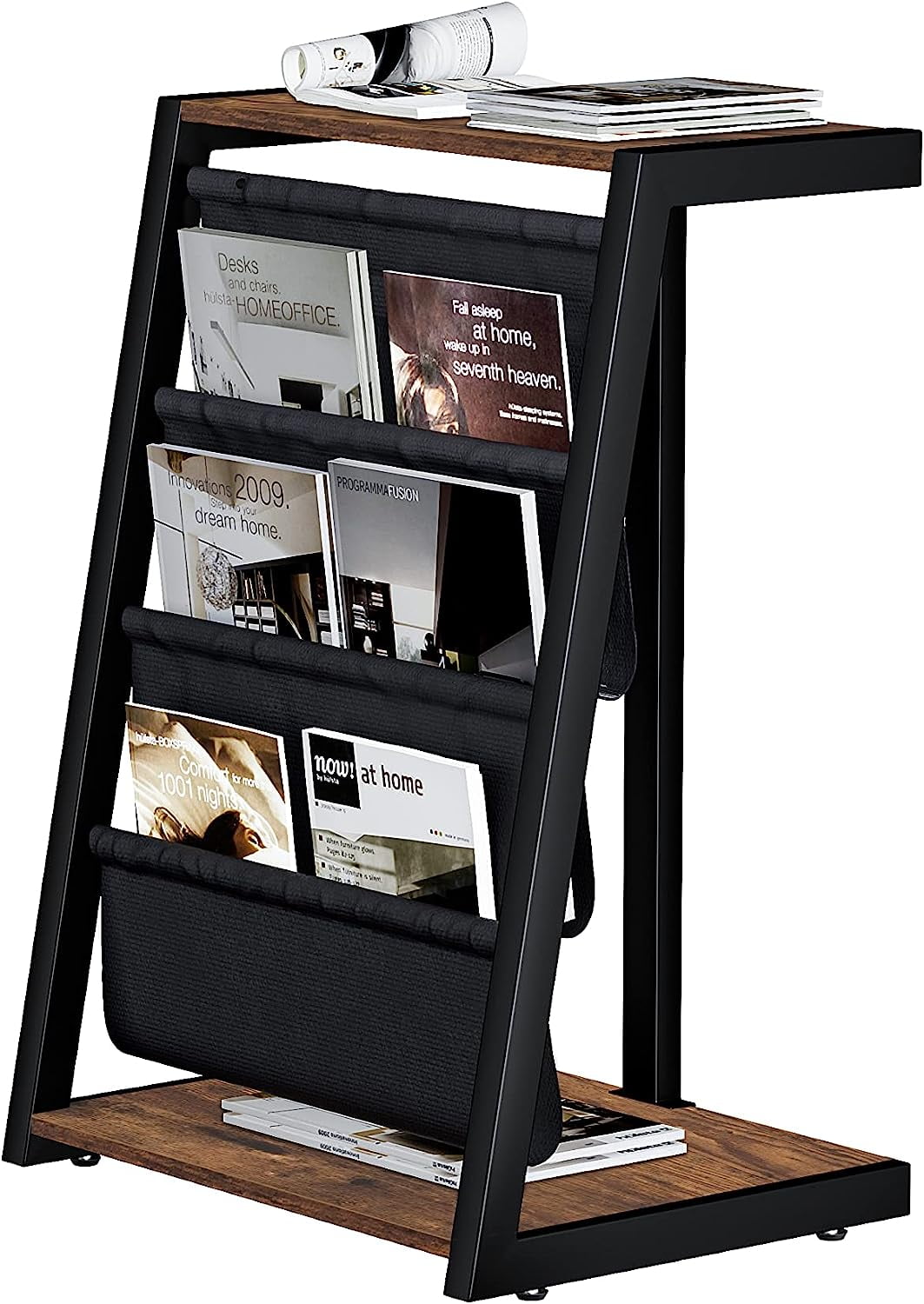 Bookshelf, Detachable Brochure Display Stand, Floor-Standing Magazine ...
