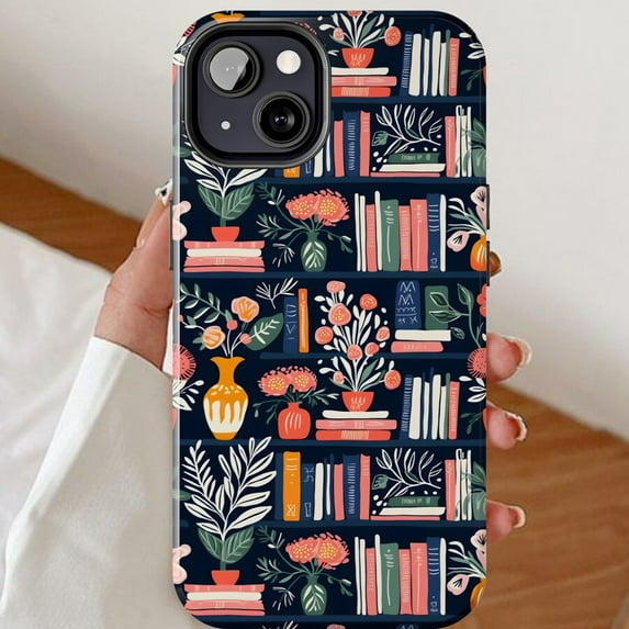 Bookshelf Floral Books Flowers Bookish Booktrovert Plant Booktok Case ...