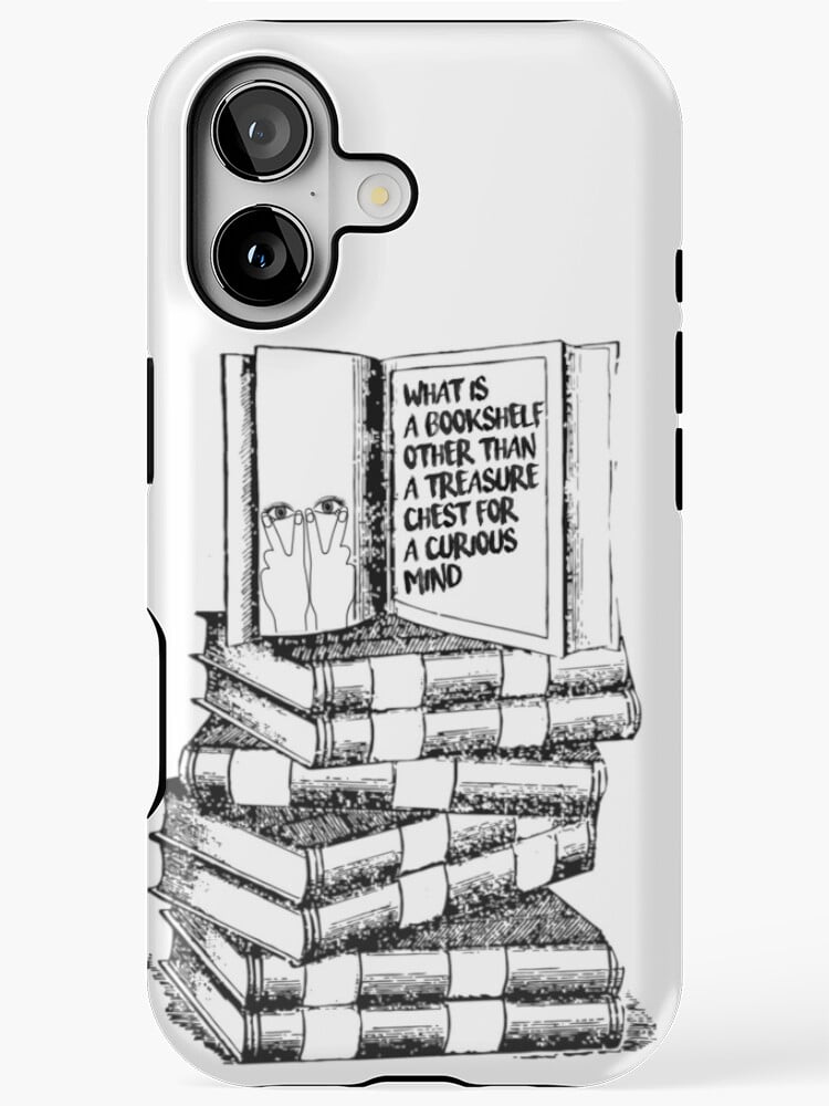 Bookshelf Is Treasure Chest for Curious Mind Literary Quote For iPhone ...
