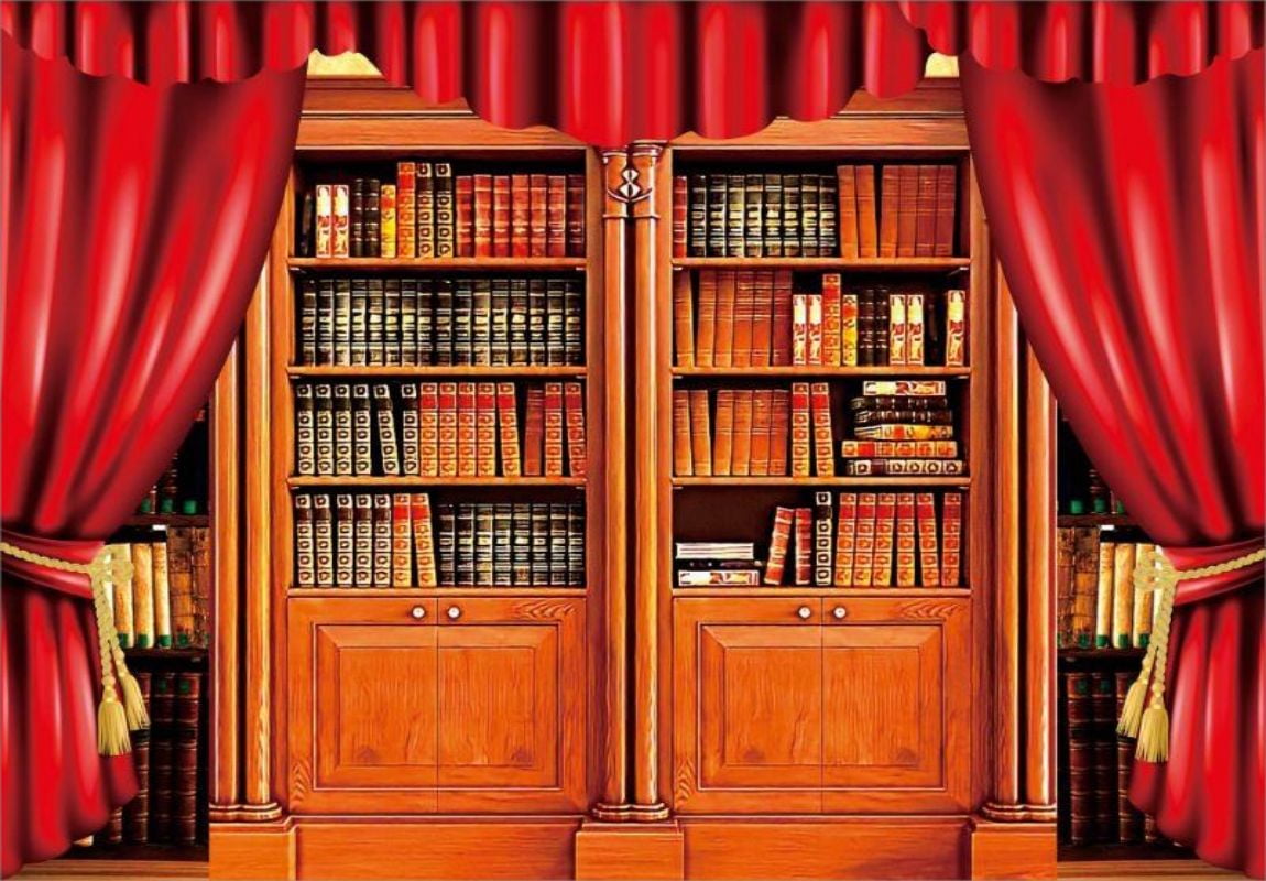 Bookshelf Library Photo Background Collection Party Read Books ...