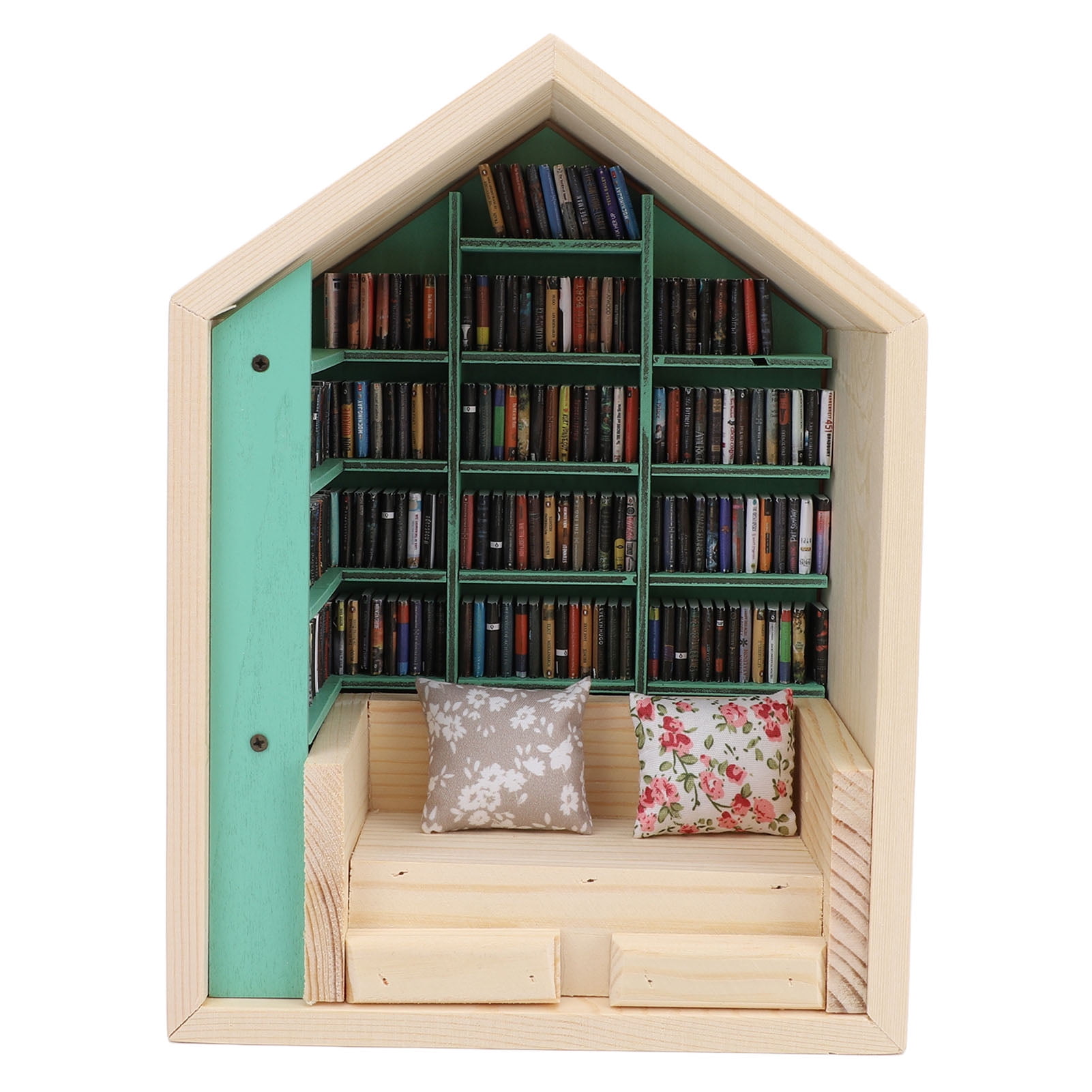 Bookshelf Mini House Kit Wooden Decorative Exquisite Cute Long Life ...