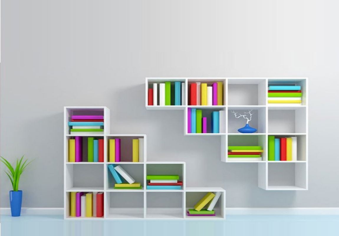 Bookshelf Photo Background Bookcase Office Custom Birthday Backdrop ...