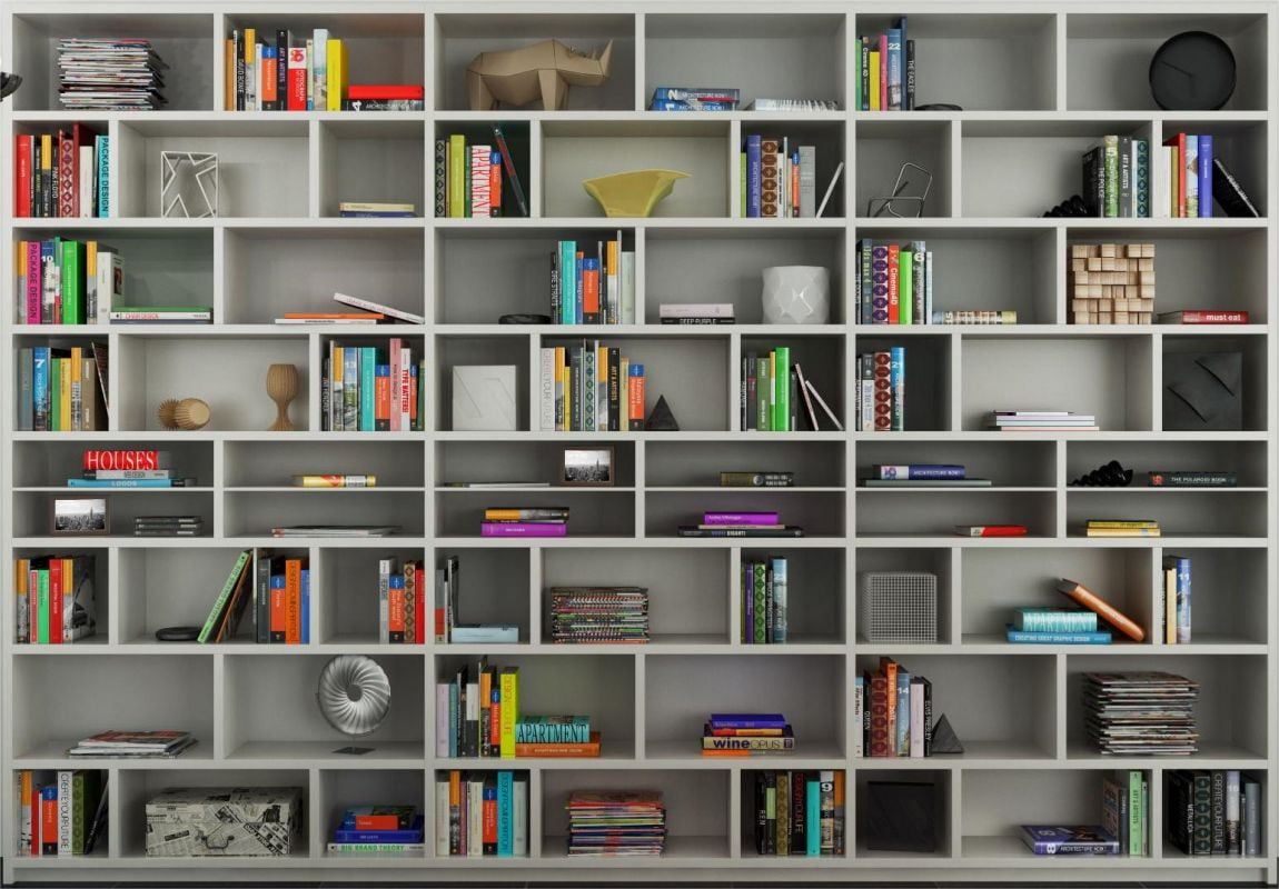 Bookshelf Photo Background Bookcase Office Custom Birthday Backdrop ...