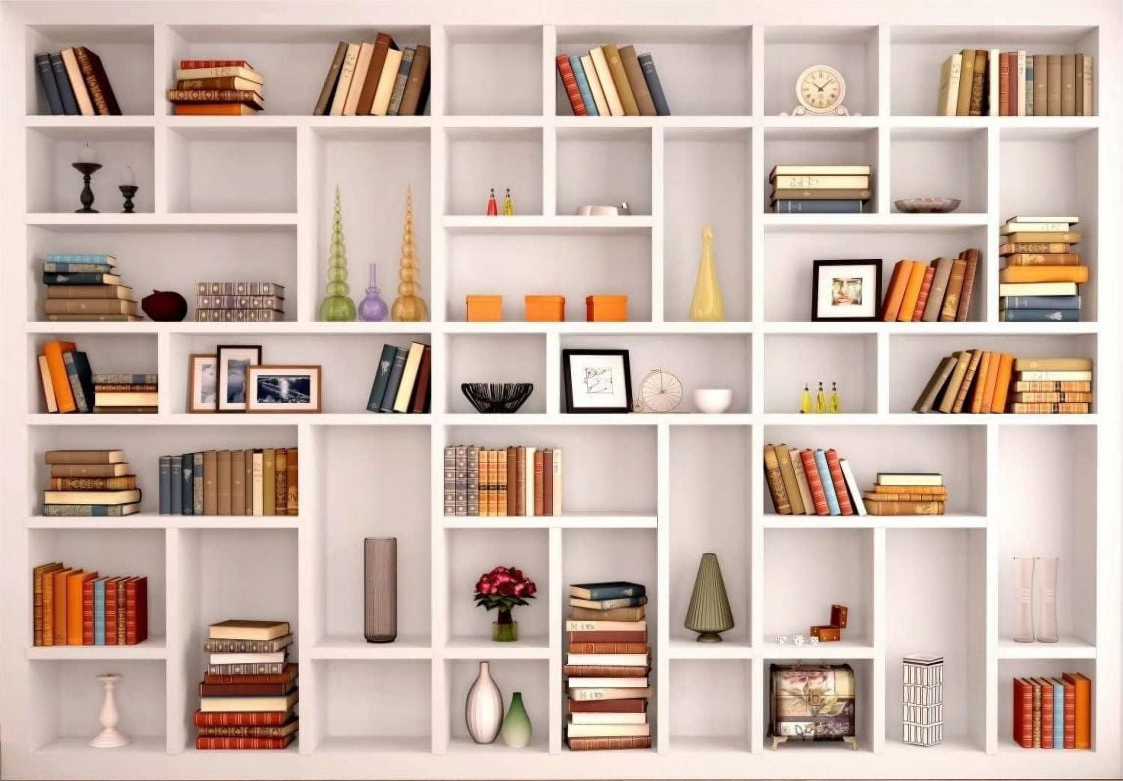 Bookshelf Photo Background Bookcase Office Custom Birthday Backdrop ...