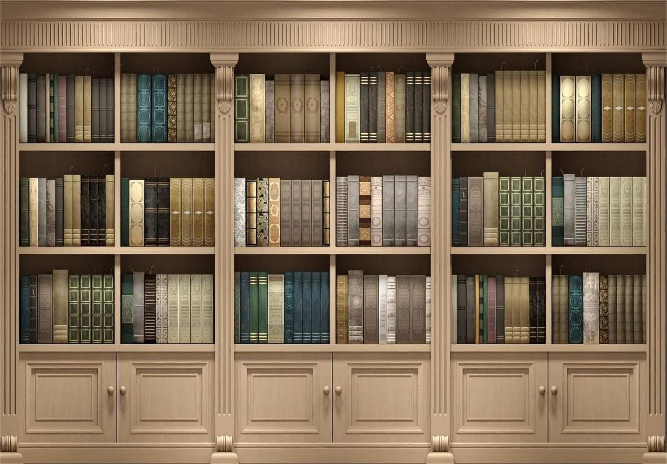 Bookshelf Photographic Backdrop Library Study Room Office Bookcase ...