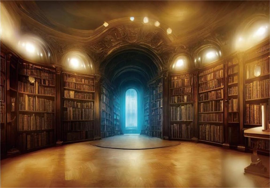 Bookshelf Photographic Backdrop Library Study Room Office Bookcase ...