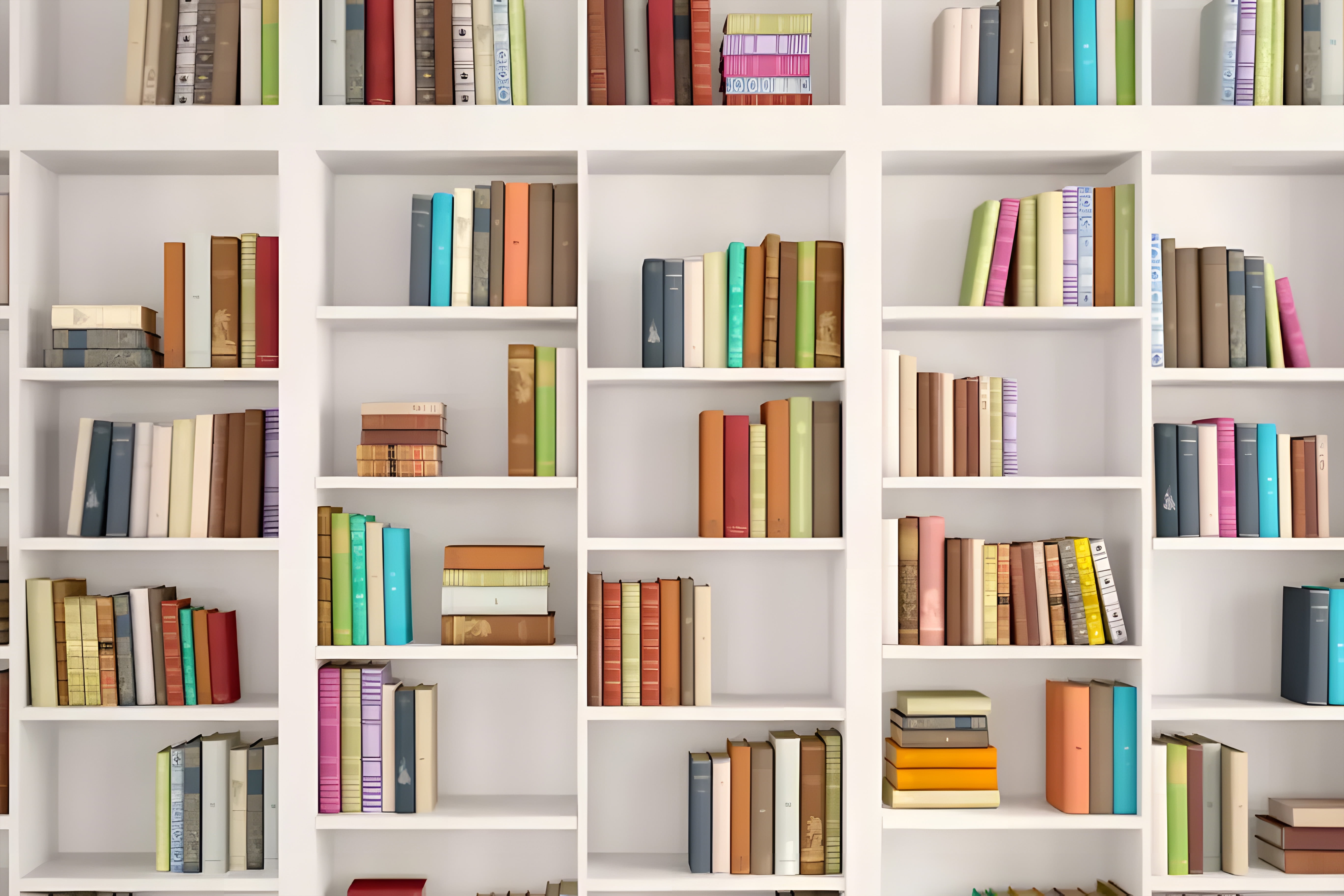 Bookshelf Photography White Birthday ration Collection Party Library Wallpaper Office Custom ...