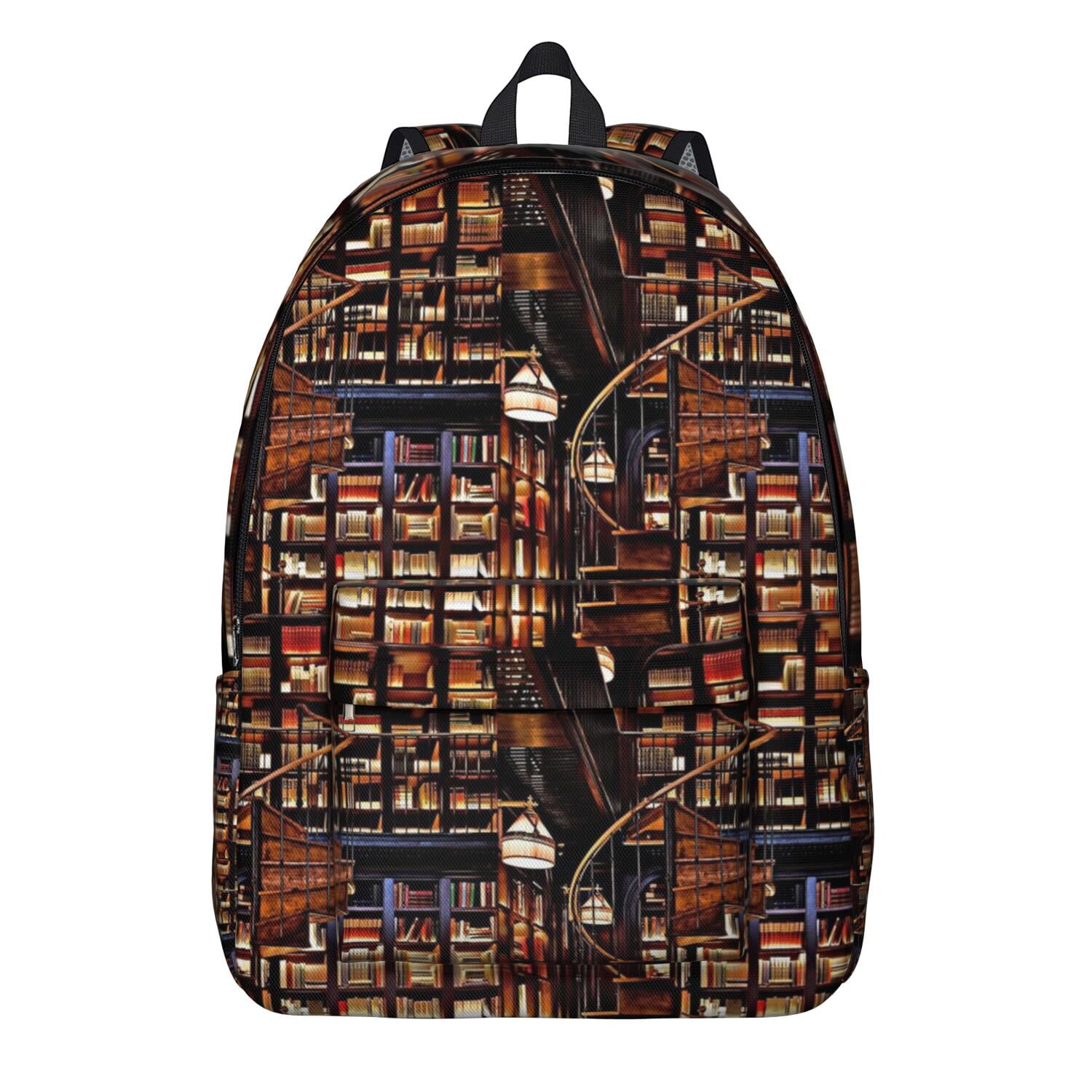 Bookshelf Print Backpack for Book Lovers, Reading Bookmark Bookcase ...