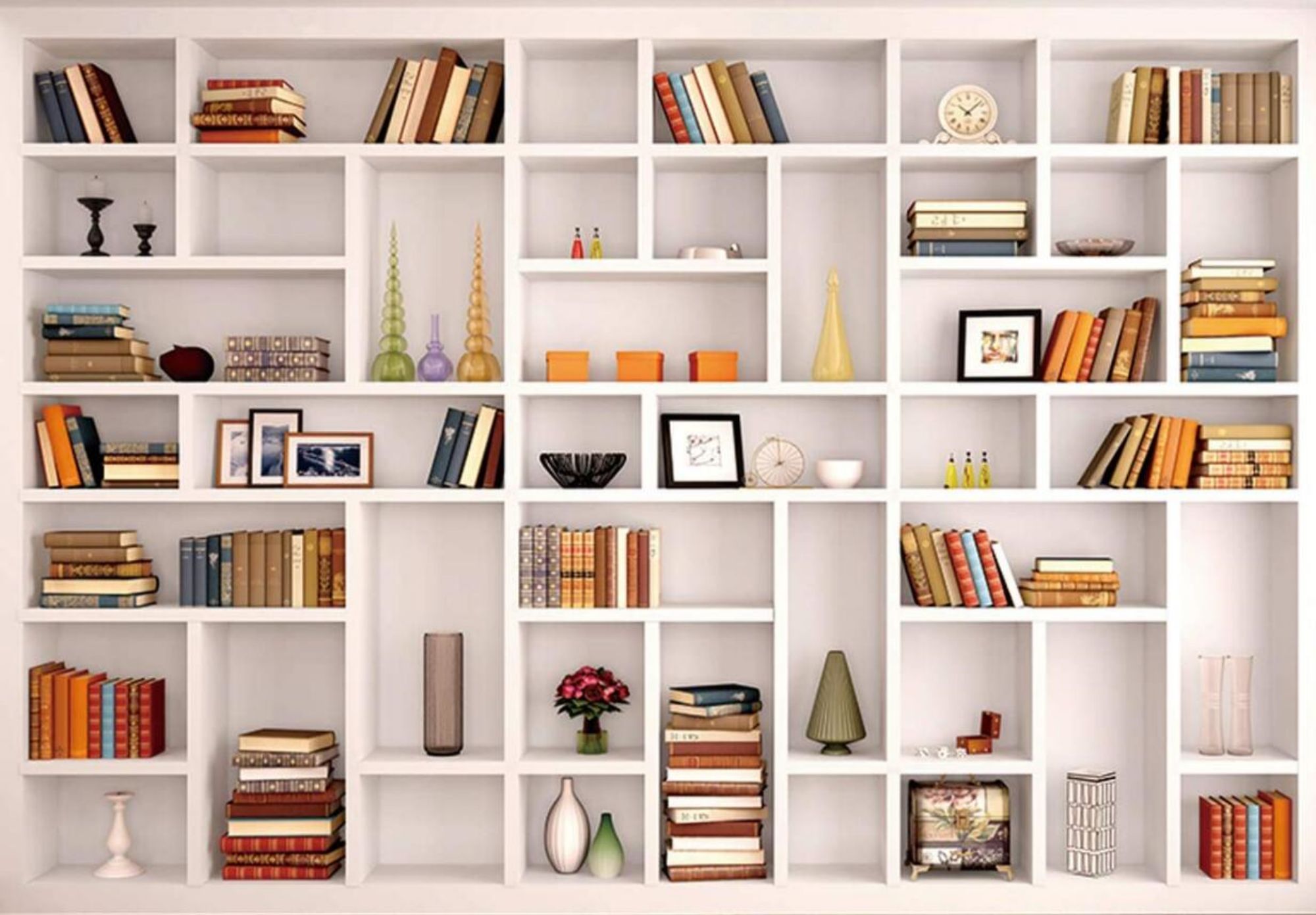 Bookshelf Retro Bookstack Ancient Library Background Custom Birthday ...