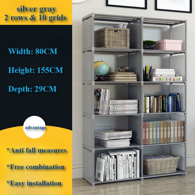 Bookshelf Simple Book Storage Rack Bookcase Debris Shelf Multi-layer ...