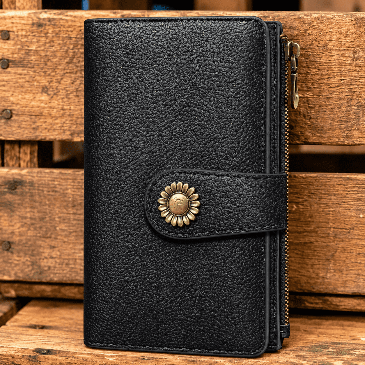 Bookshelf Skulls Bifold PU Leather Wallet RFID Blocking Credit Card ...