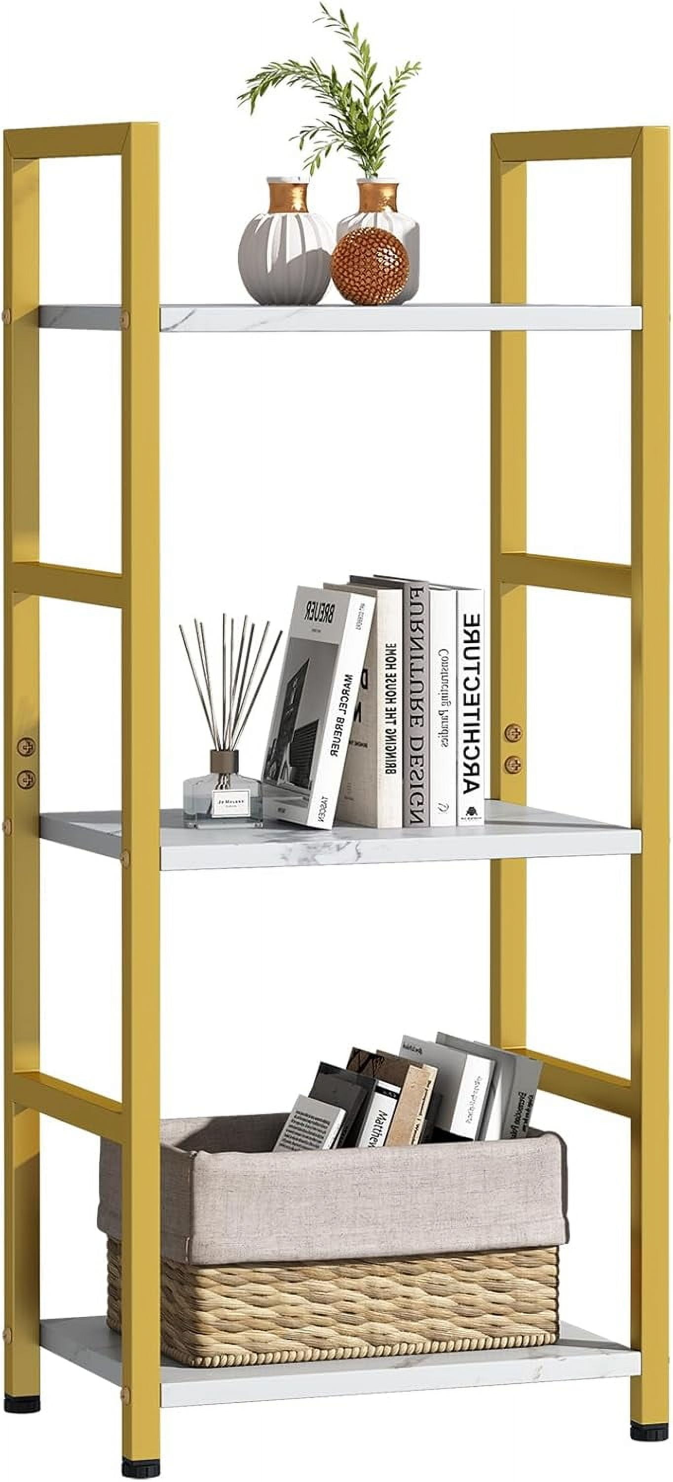 Bookshelf Storage Shelf Bookcase, 3 Tier Industrial Bookcase,Small Book ...