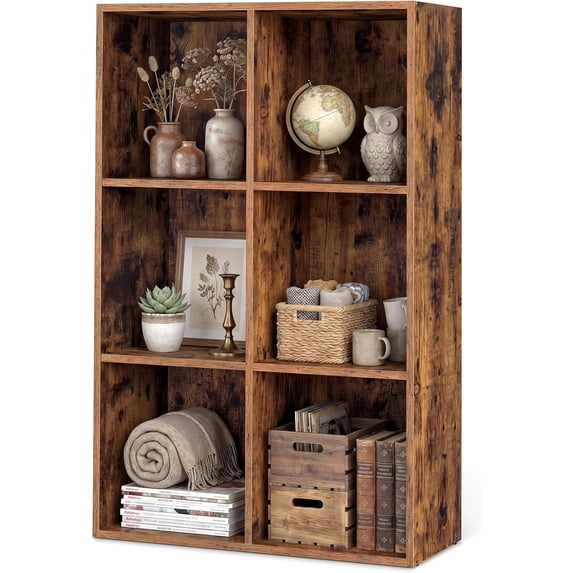 Bookshelf, Storage Shelf with Open Compartments, Bookcase Organizer ...