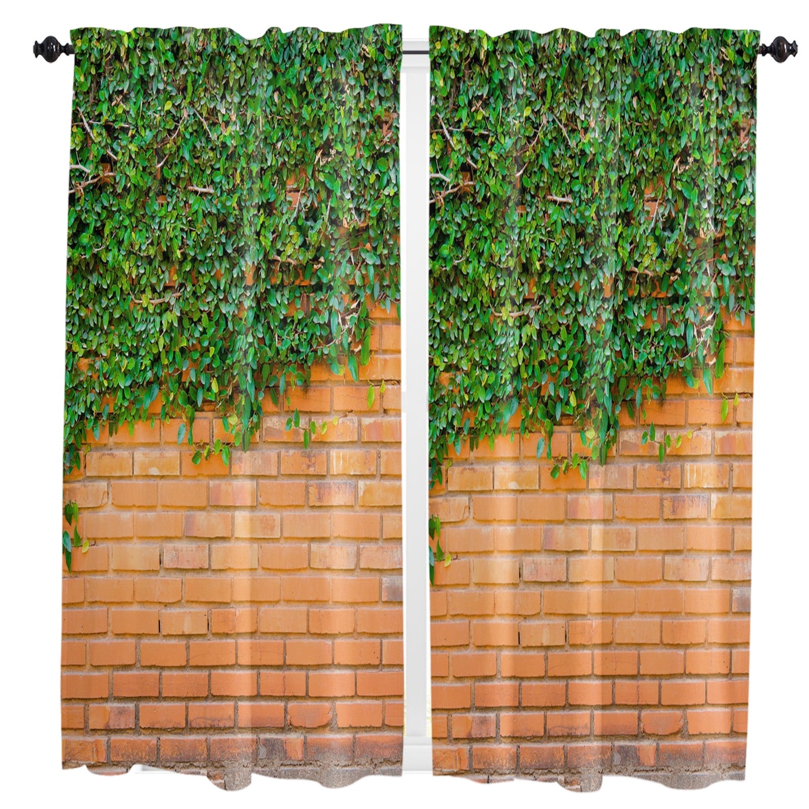 Bookshelf Wall Textbook Curtains For Living Room Bedroom Window ...